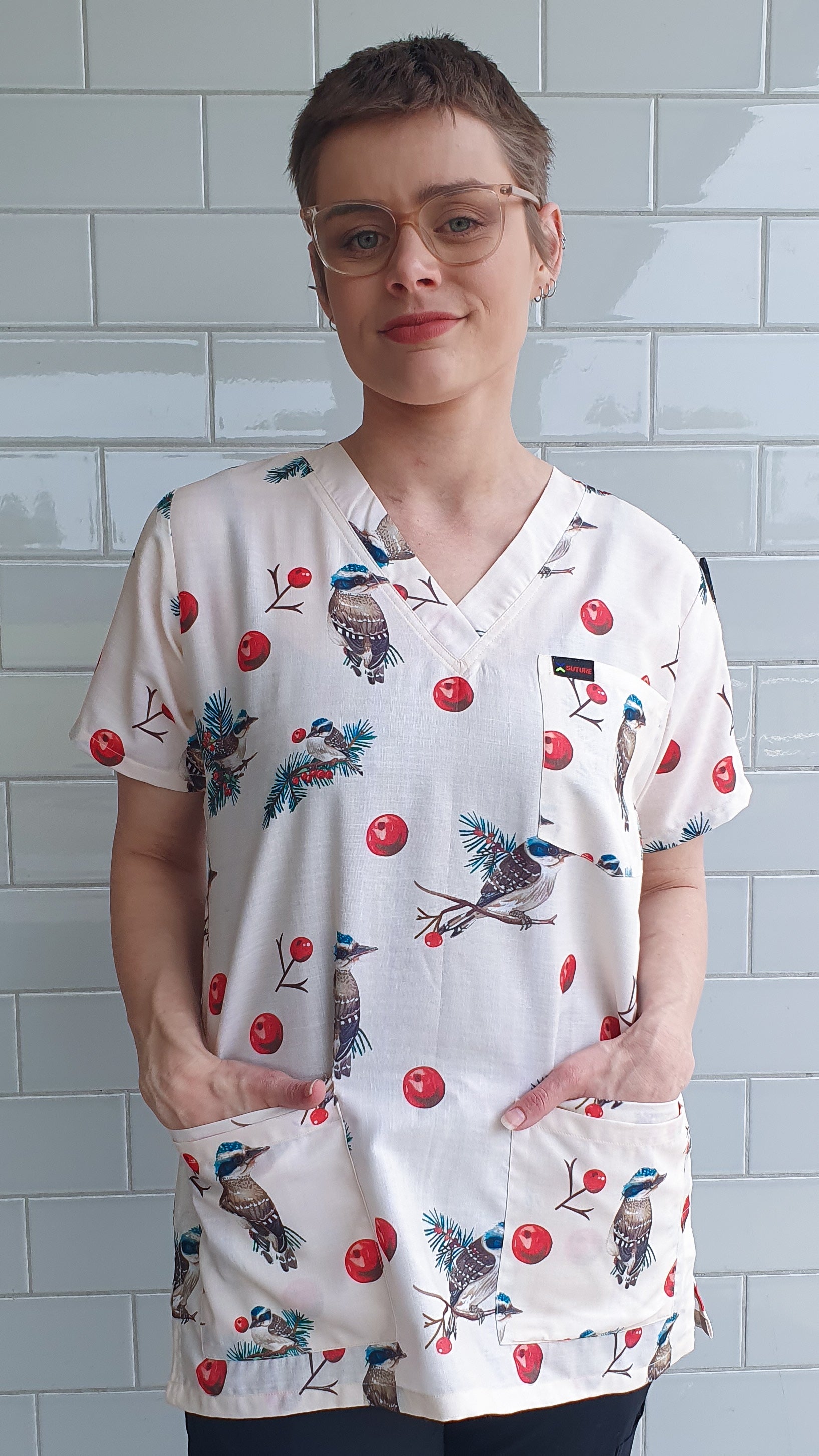 Printed Christmas Scrub Collection Australia Sale Fun Scrub Top Women printed-christmas-scrub-collection-australia-sale-fun-scrub-top-women