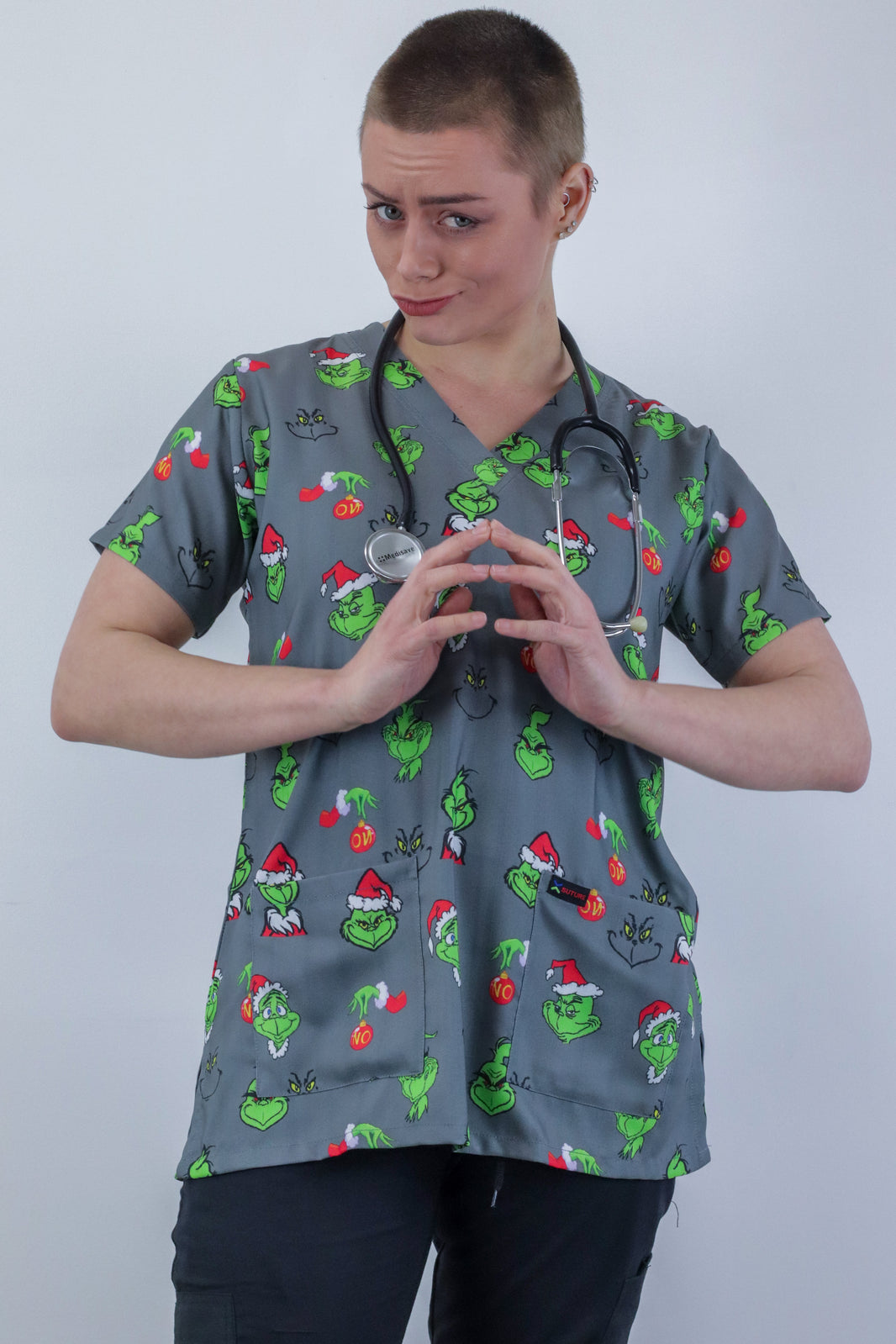 Christmas Scrub Top and Set – X Suture
